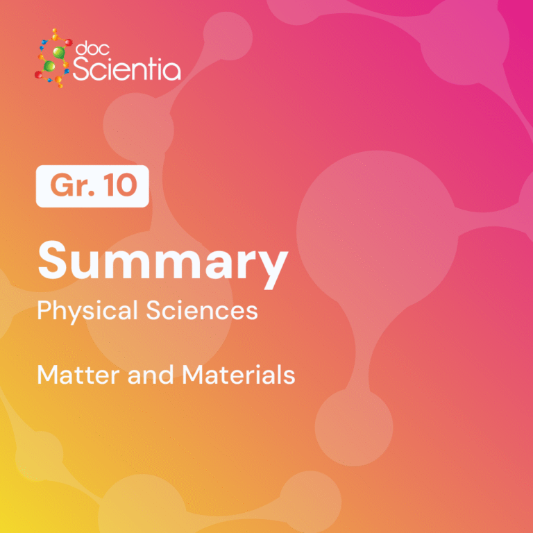 Grade 10 Matter and Materials Summary - Doc Scientia